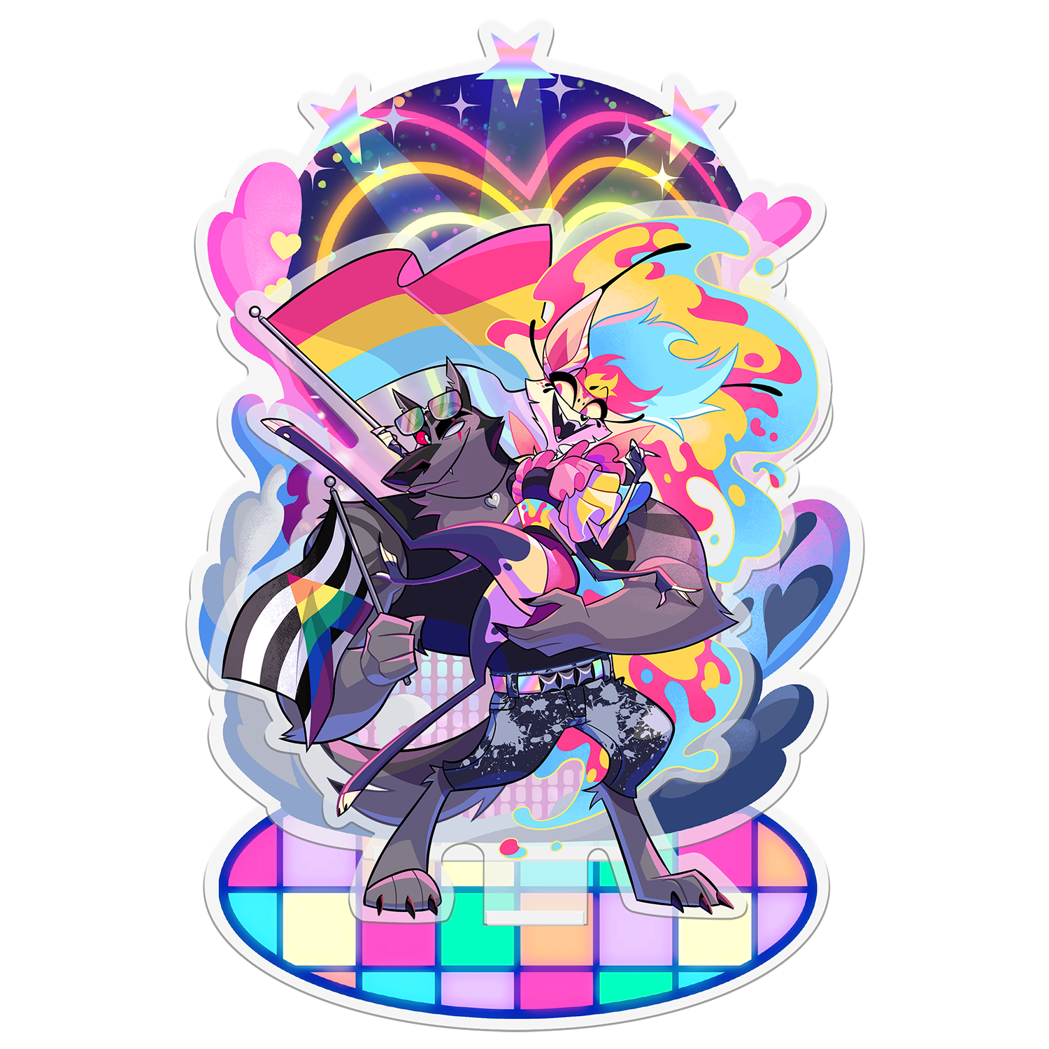 Bee & Vortex - Pride 2025 Standee – Shark Robot