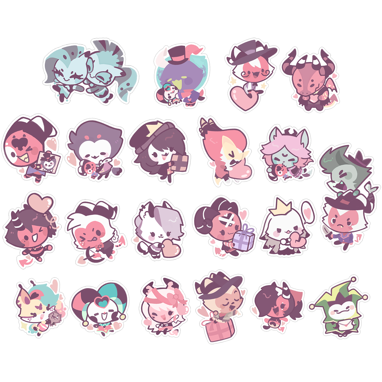 From Helluva Boss with Love Mini Chibi Sticker Set *PRE-ORDER* – Shark ...