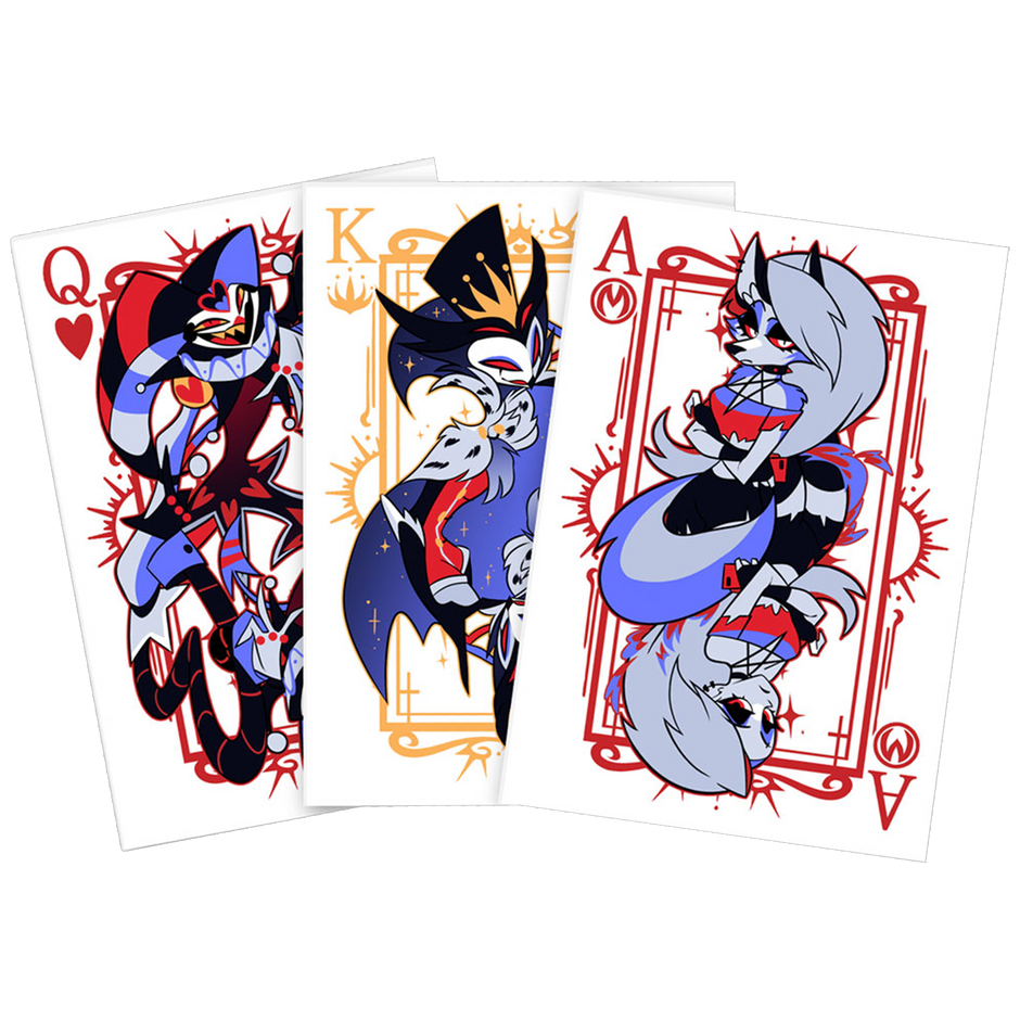 Helluva Boss Gold Foil Playing Cards Shark Robot