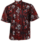 Red Portrait Pattern - Button Up Shirt *FINAL SALE* – Shark Robot