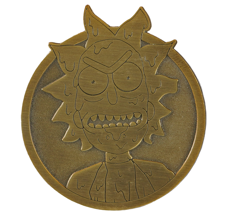 Rick and Morty: Antique Gold Toxic Rick Pin – Shark Robot