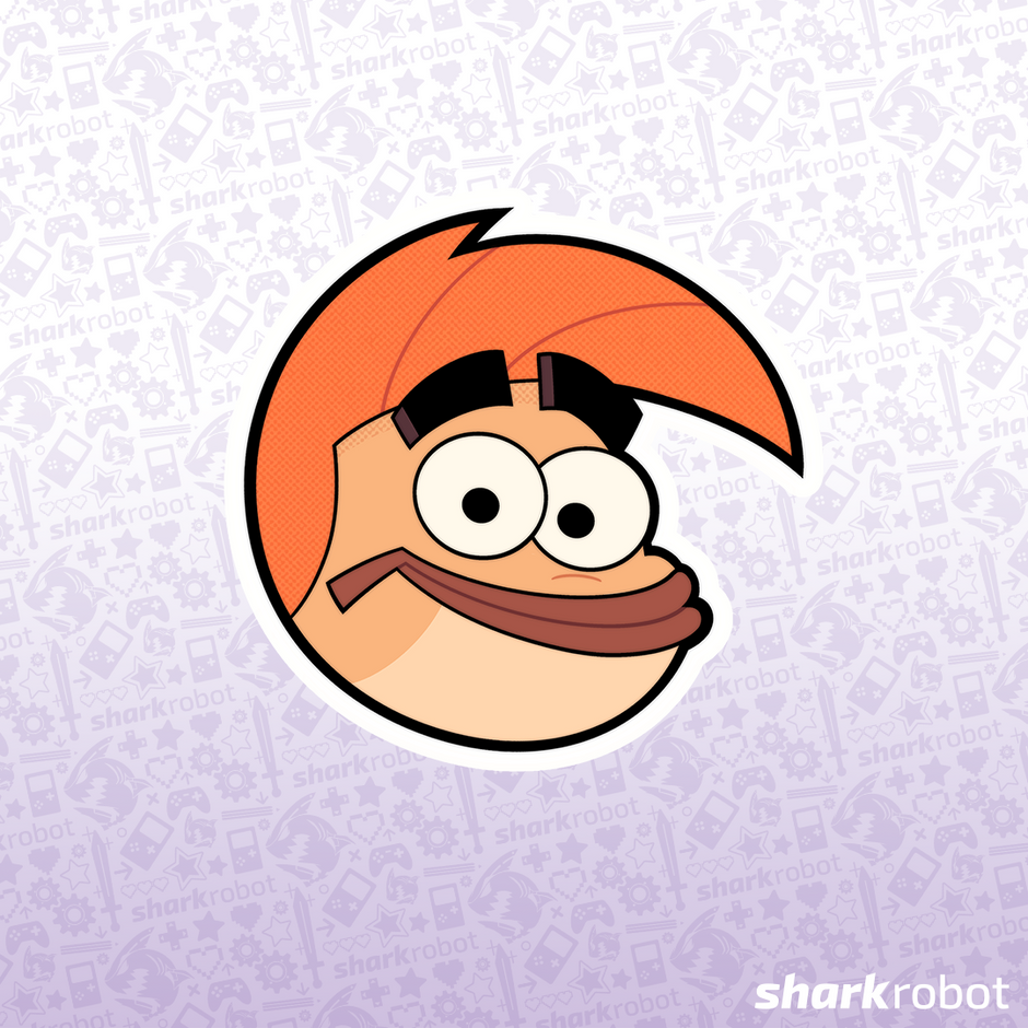 LS Mark Cartoon Head Sticker Set – Shark Robot