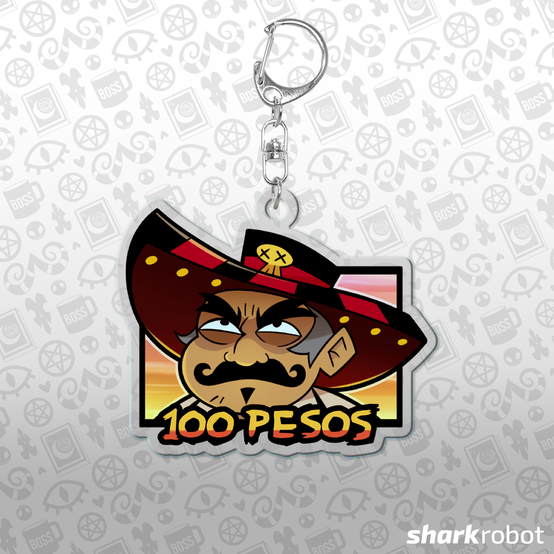 100 Pesos - Acrylic Keychain – Shark Robot