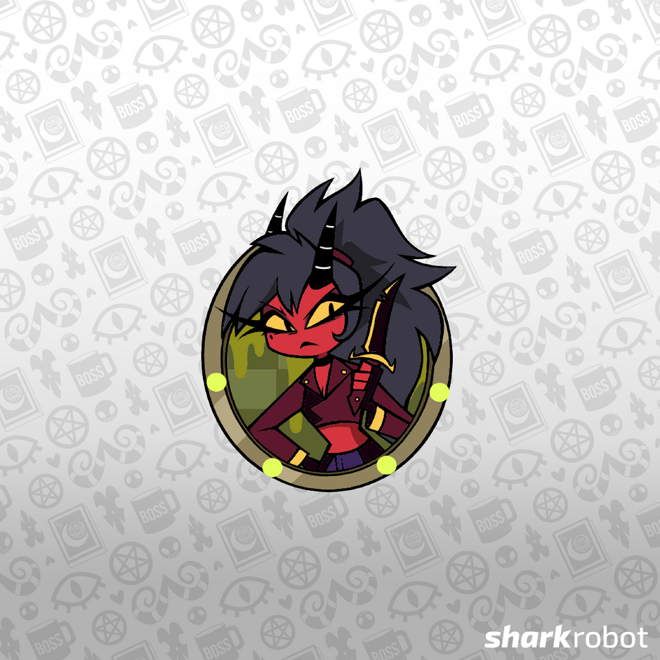 Flashback Millie Enamel Pin – Shark Robot